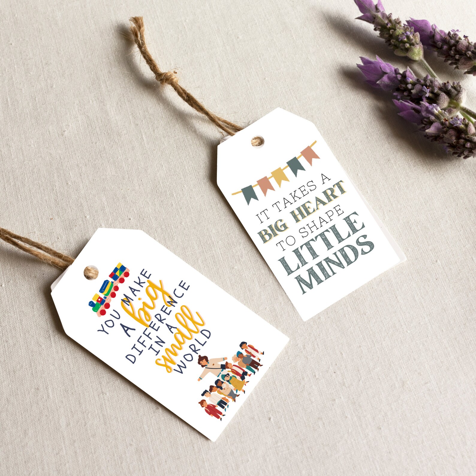 Daycare Provider Appreciation Tags | Teacher Thank You Tags | Printable ...