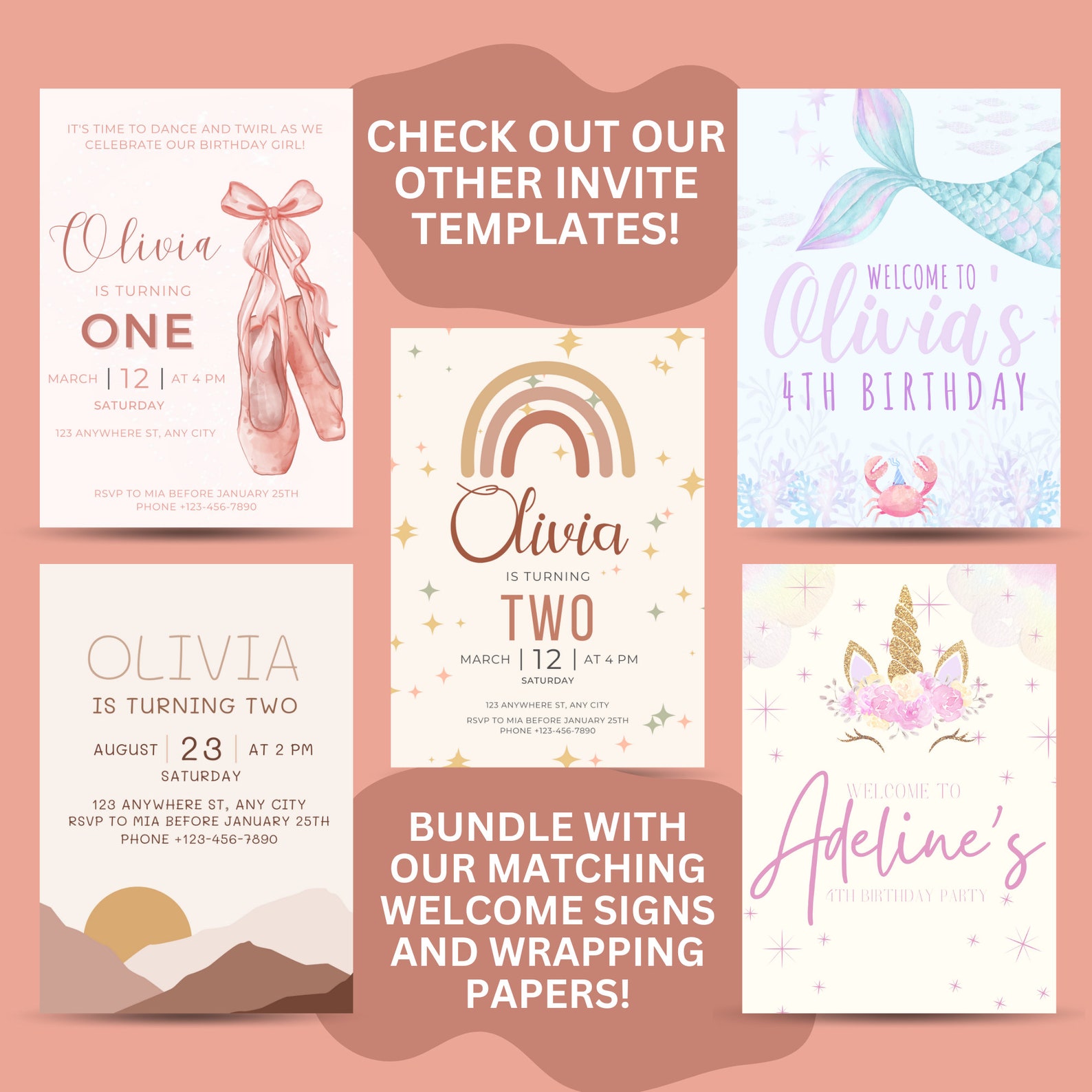 Boho Birthday Invitation | Editable Boho Party | Bohemian Invitation ...