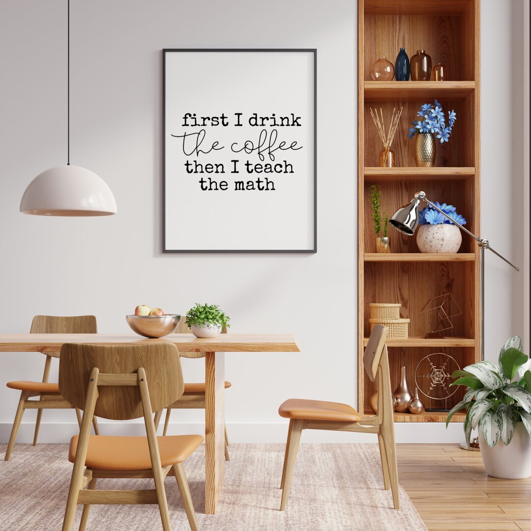 Math Teacher Coffee Quote Digital Download Bundle, Math Teacher Quote ...