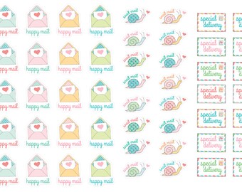 Happy mail stickers | Etsy