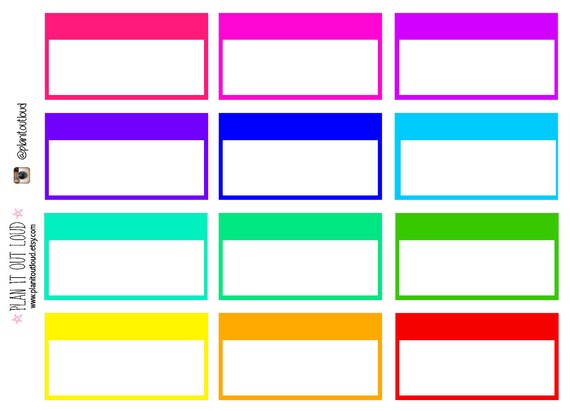 Bold Appointment Boxes Erin Condren stickers | Etsy