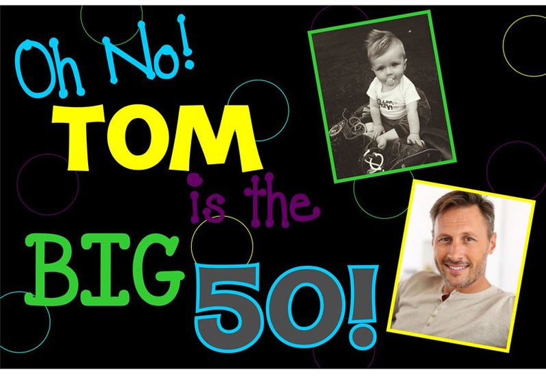Personalized Milestone Birthday Banner - Etsy