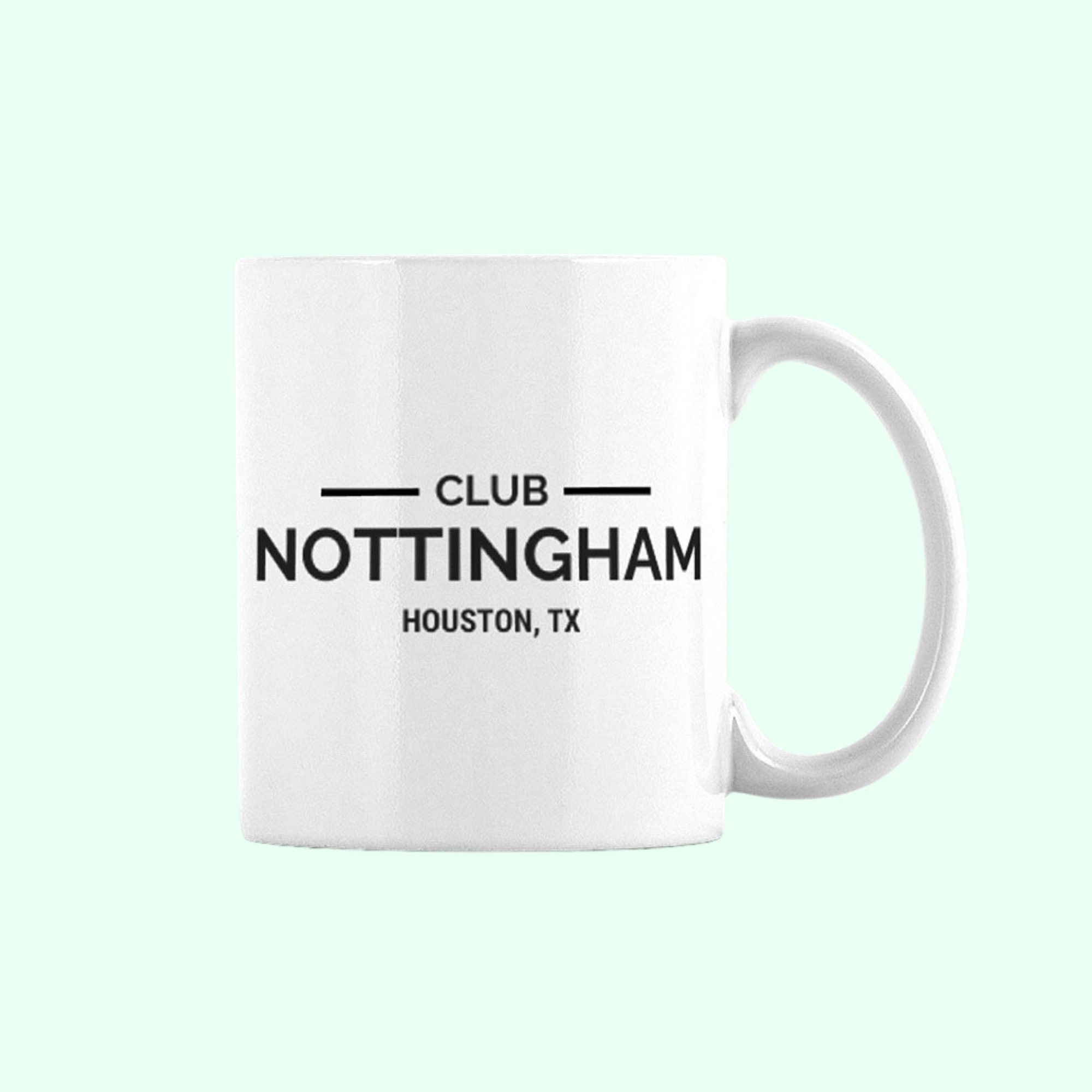 Club Nottingham Coffee Tea Mug Nottingham Neighborhood Houston Mug ...