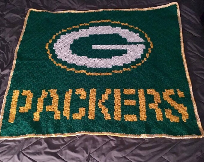 C2C Crochet Green Bay Packers Blanket Pattern - Etsy