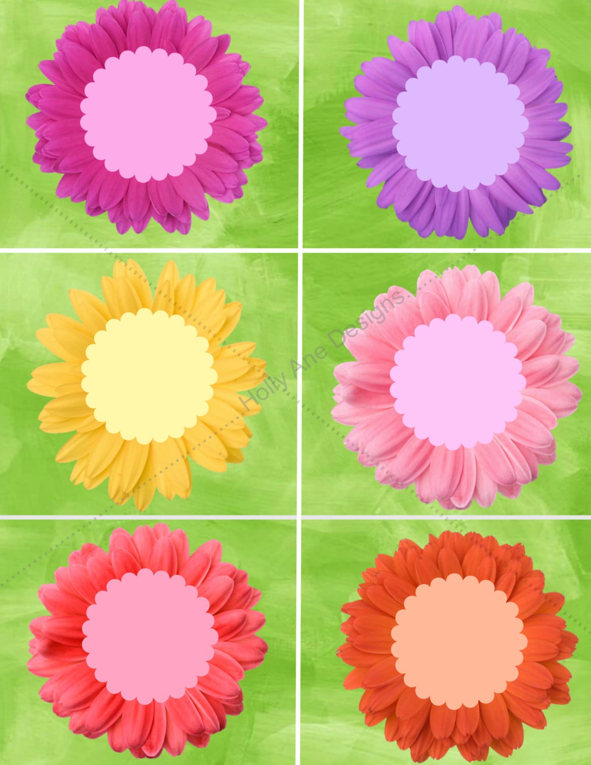 Flower Themed LABELS Editable Printable Labels Orange Red | Etsy