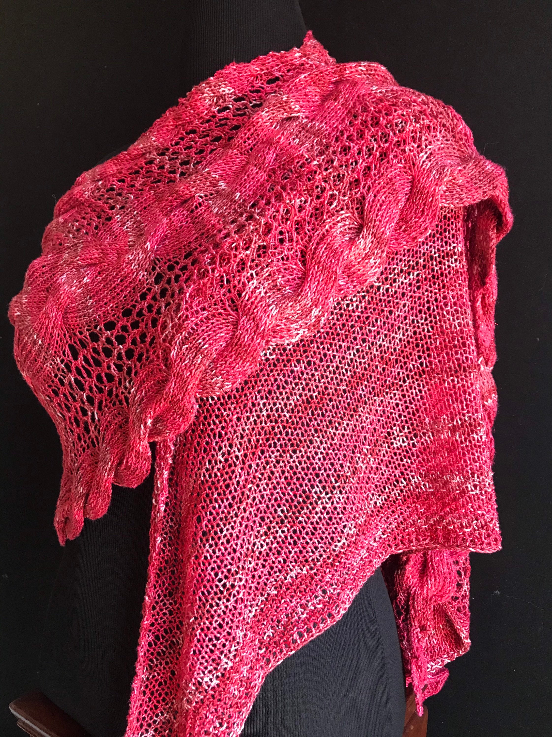 Chal de mujer de encaje tejido a mano, chal triangular asimétrico ...