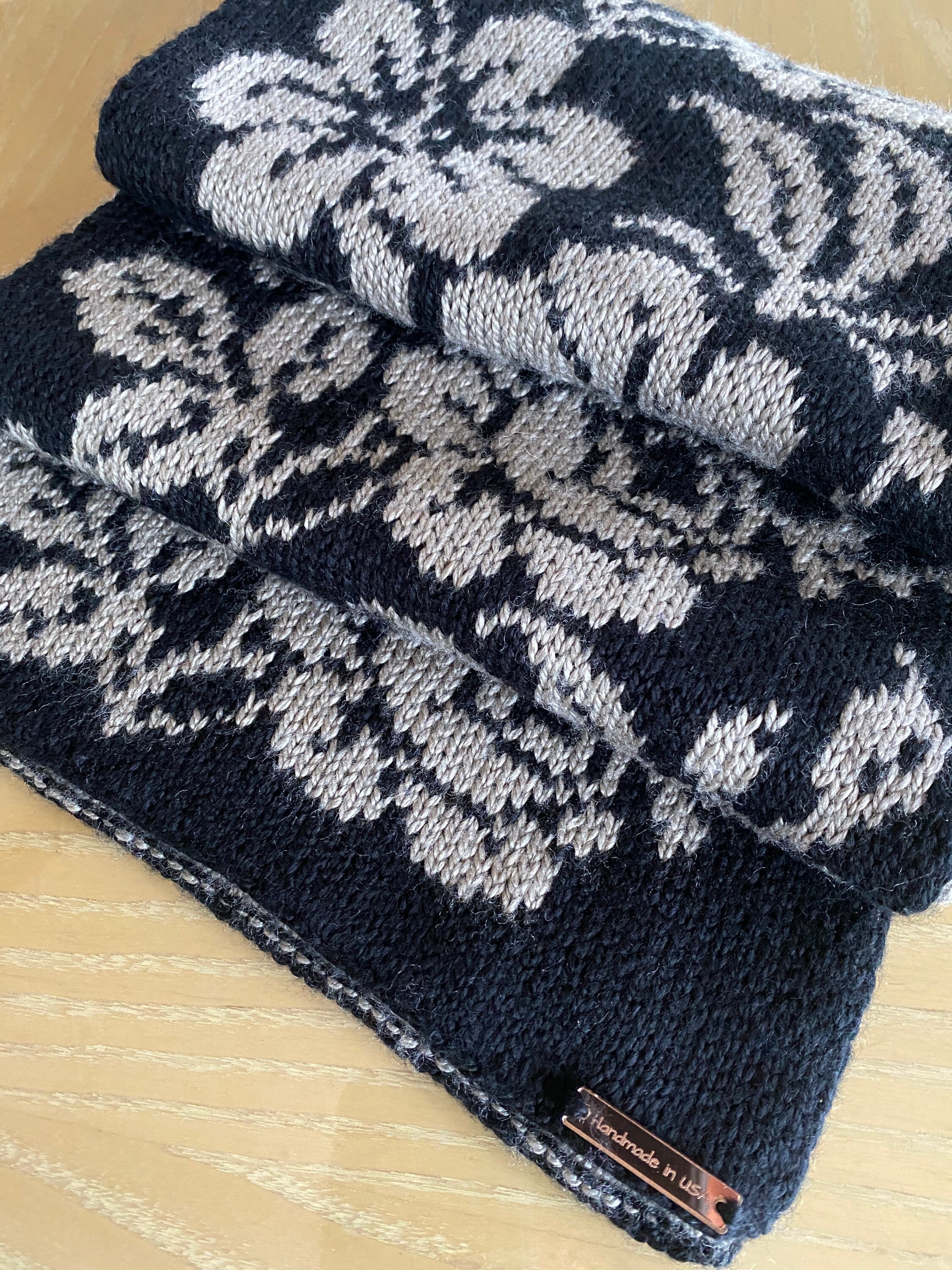 Handmade Knit Scarf.double Knitted Scarf.knitted Reversible Scarf, Gift ...