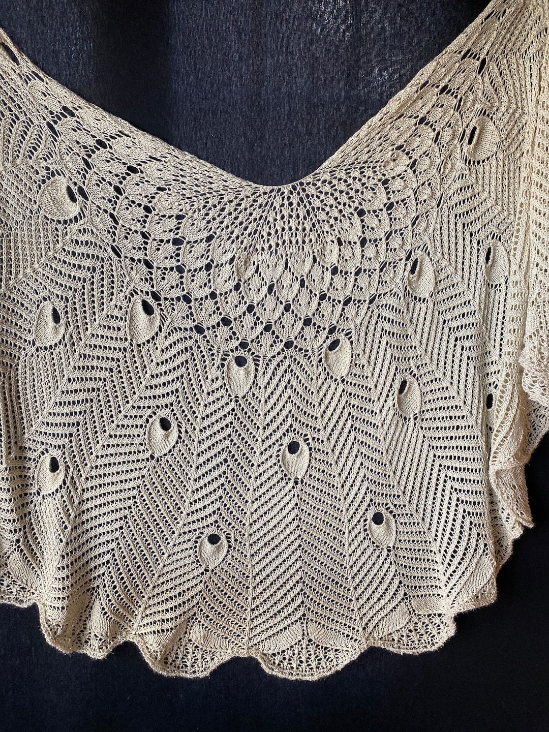 Hand Knitted Large Lace Shawl, Wedding Stole, Wrap, Gift for Her, X-large Bridal Shawl/mother’s ...