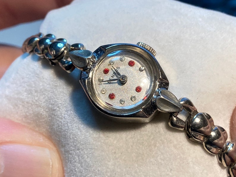 Vintage Benrus Ladies Watch: Diamond/ruby Dial, 10K RGP Bezel - Etsy