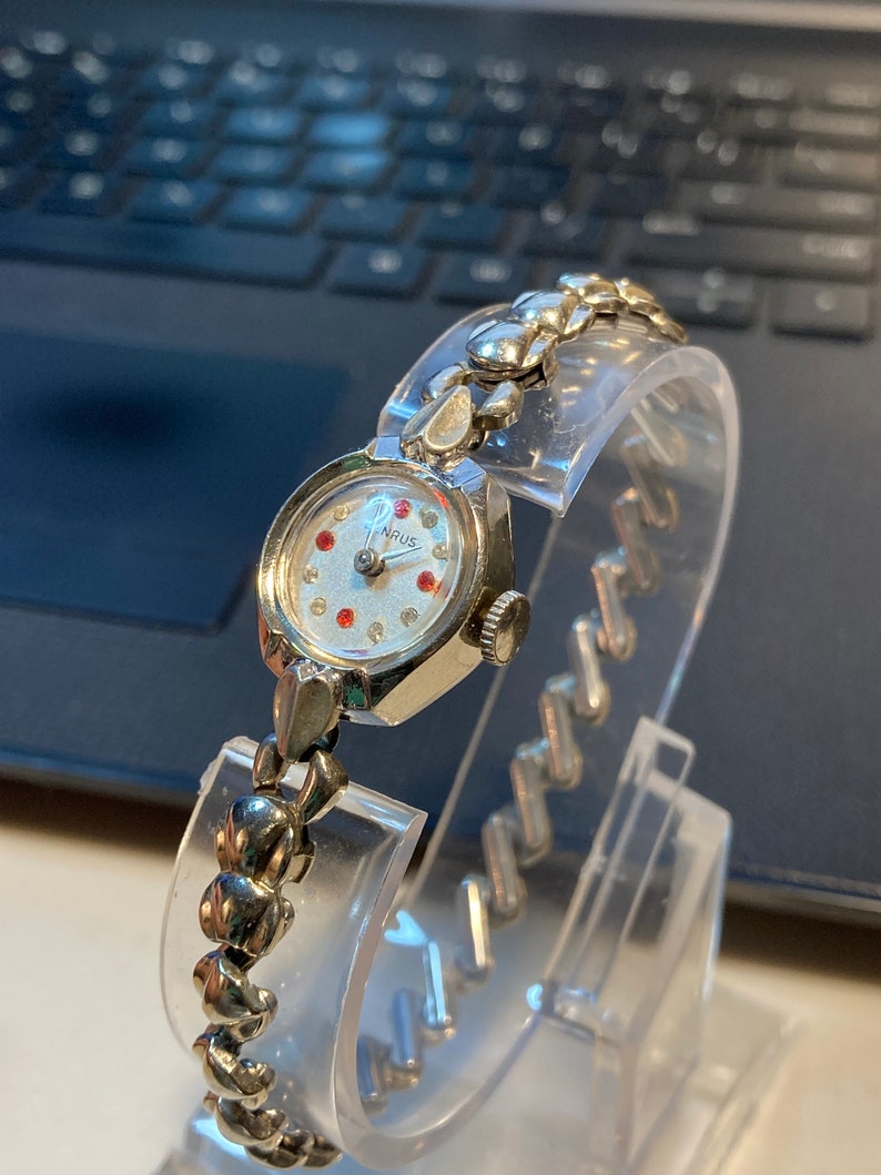 Vintage Benrus Ladies Watch: Diamond/ruby Dial, 10K RGP Bezel - Etsy
