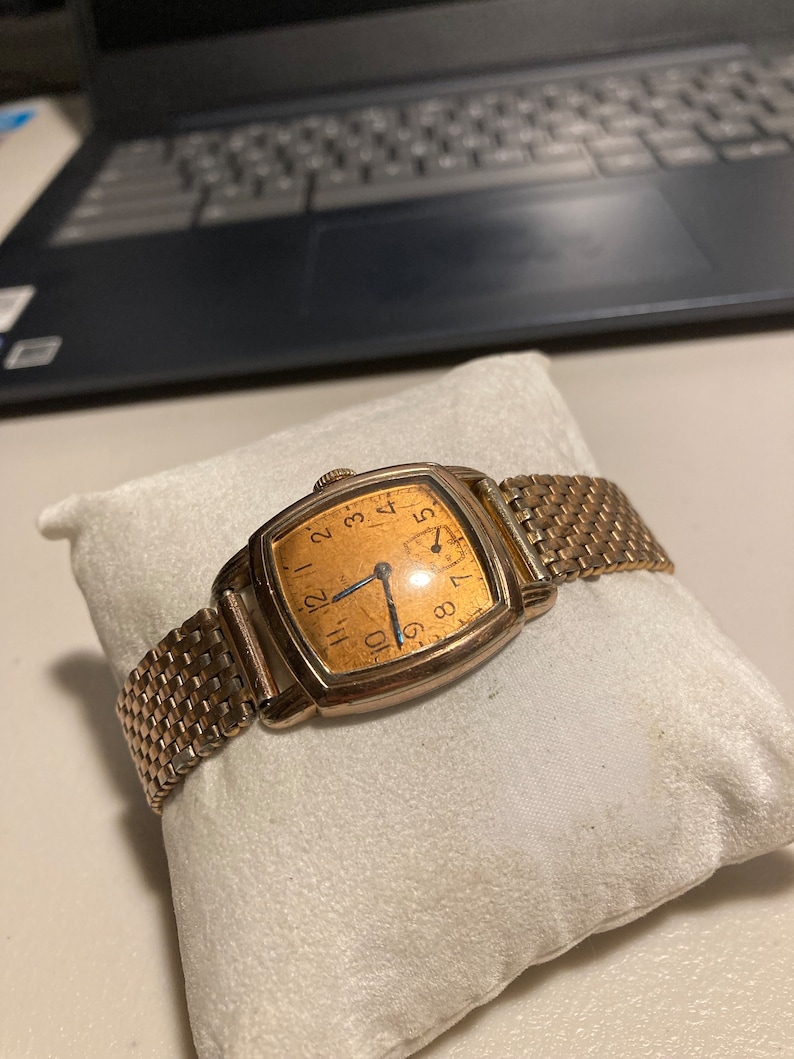 Vintage 1944 WWII Era Elgin 554 Made in U.S.A. 15-jewels Rose Gold ...