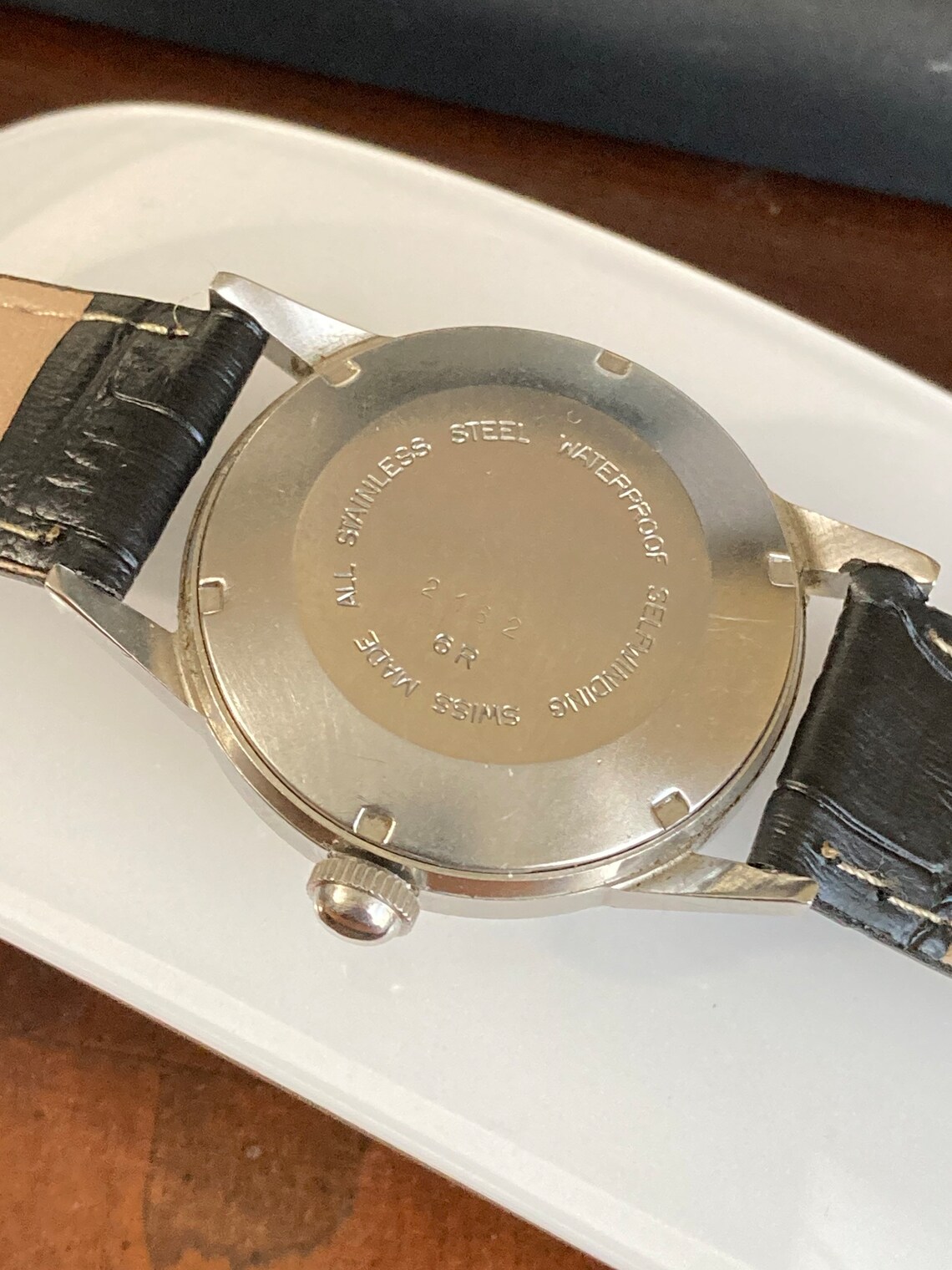Vintage 1940s-1950s Croton Sub-dial High Dome Crystal Stainless Steel ...