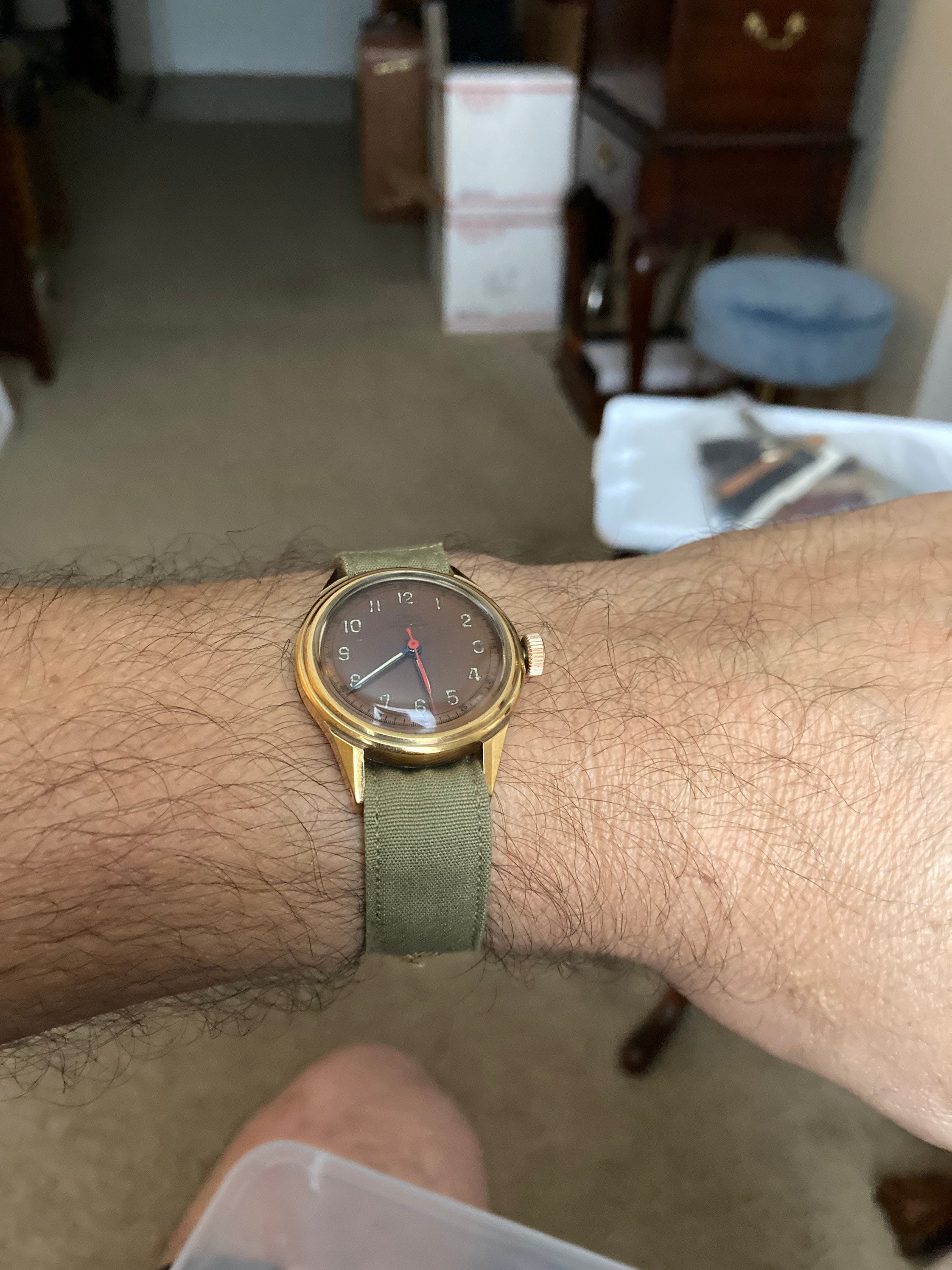 Tevo Swiss Watch Company (incabloc) Military WWII ERA 1940s Watch With ...