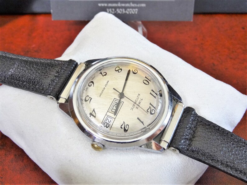 Vintage 1978 Timex Automatic Water Resistant Day & Date Men's Watch W ...