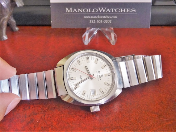 Vintage 1970's Edox 17-Jewels ETA 2783 Automatic Delf… - Gem