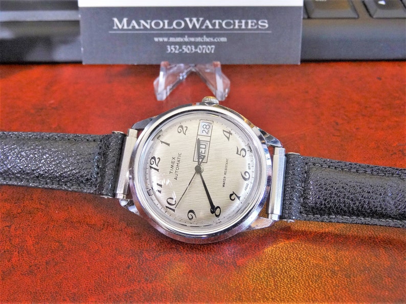 Vintage 1978 Timex Automatic Water Resistant Day & Date Men's Watch W ...