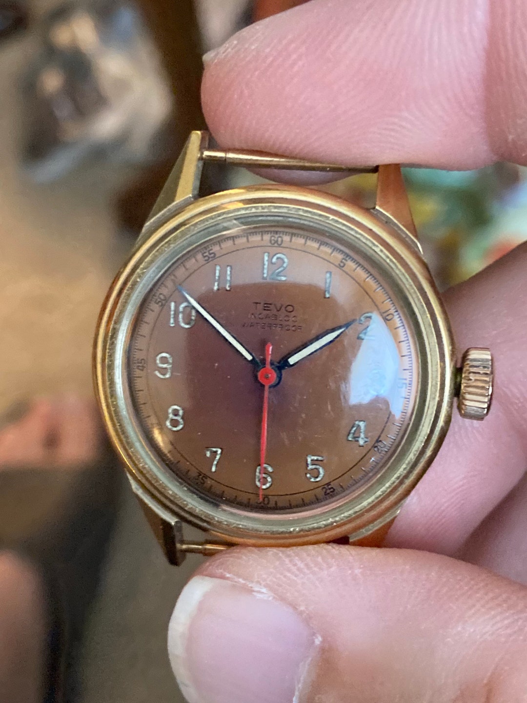 Tevo Swiss Watch Company (incabloc) Military WWII ERA 1940s Watch With ...
