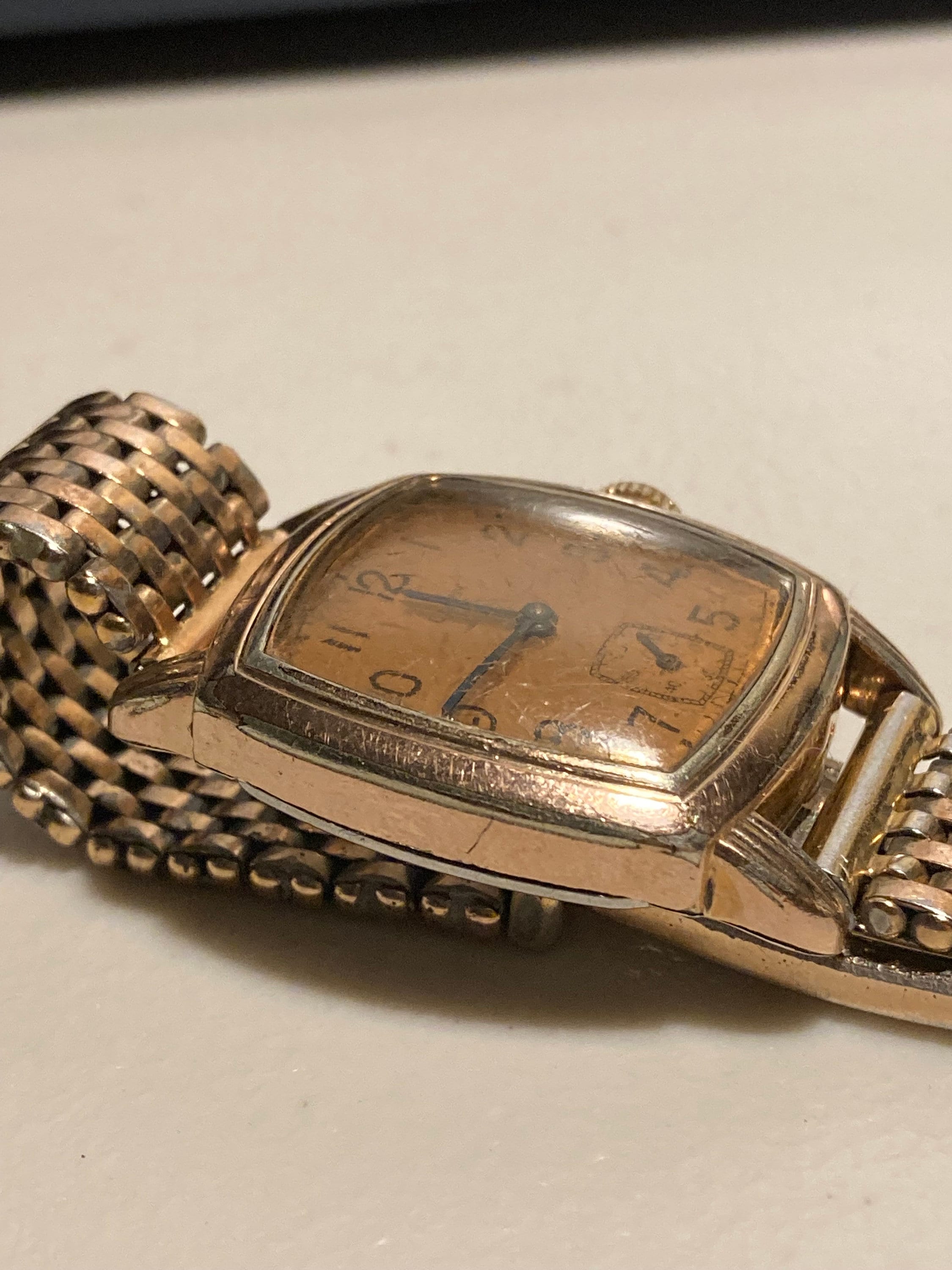 Vintage 1944 WWII Era Elgin 554 Made in U.S.A. 15-jewels Rose Gold ...