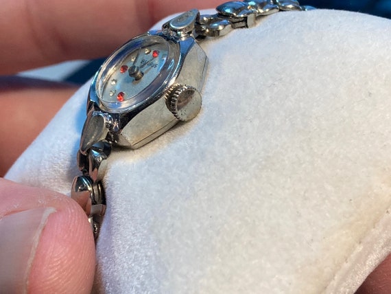 Vintage Benrus Ladies Watch: Diamond/Ruby Dial, 10K R… - Gem