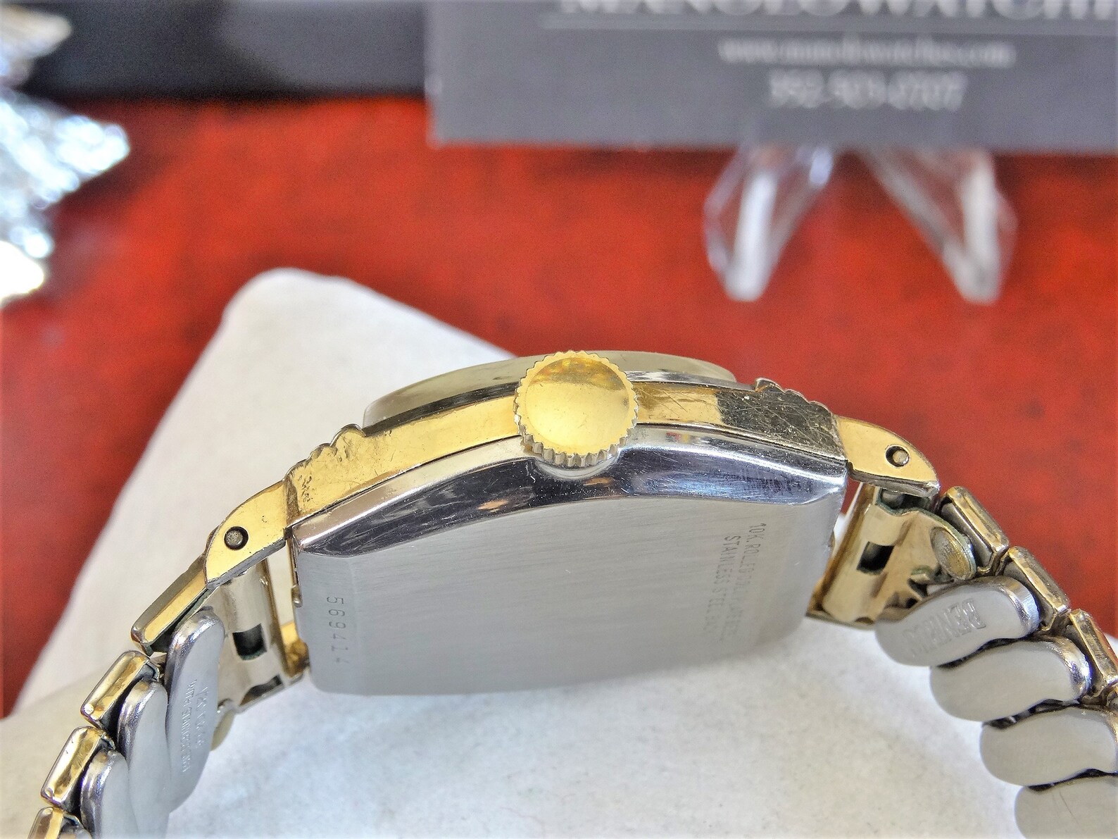 Vintage 1950s Benrus (model CW 7-jewels Movement) 10K R.G.P. Bezel ...