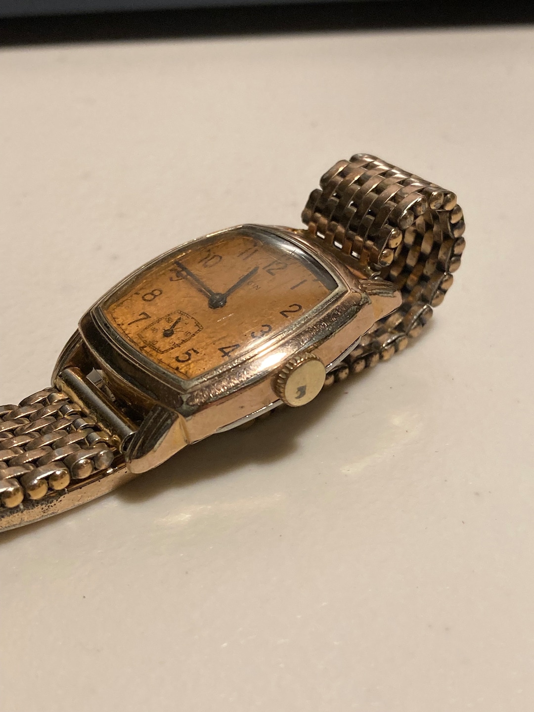 Vintage 1944 WWII Era Elgin 554 Made in U.S.A. 15-jewels Rose Gold ...