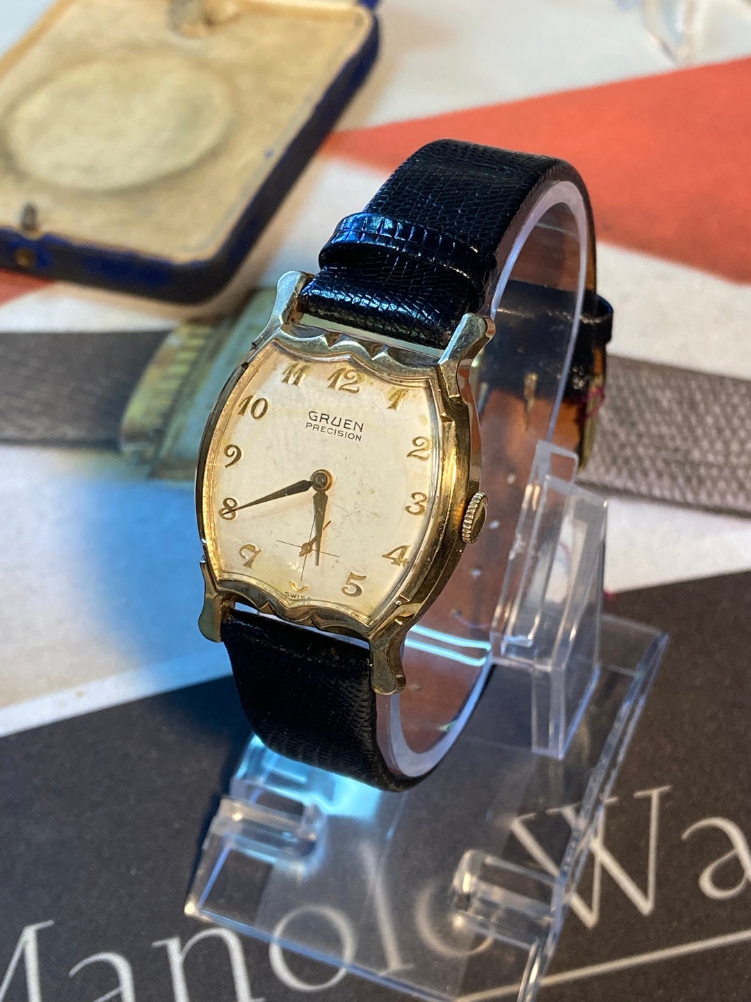 Vintage 1950's Gruen Precision Movement 422-998 Stainless Steel 10K RGP ...