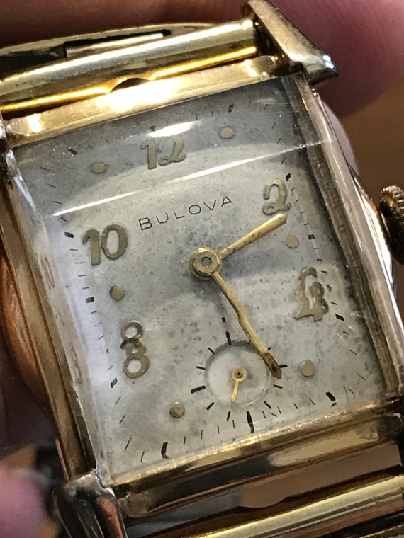 Vintage 1952 Bulova Art Deco Sub-Dial Gold Tone Windi… - Gem
