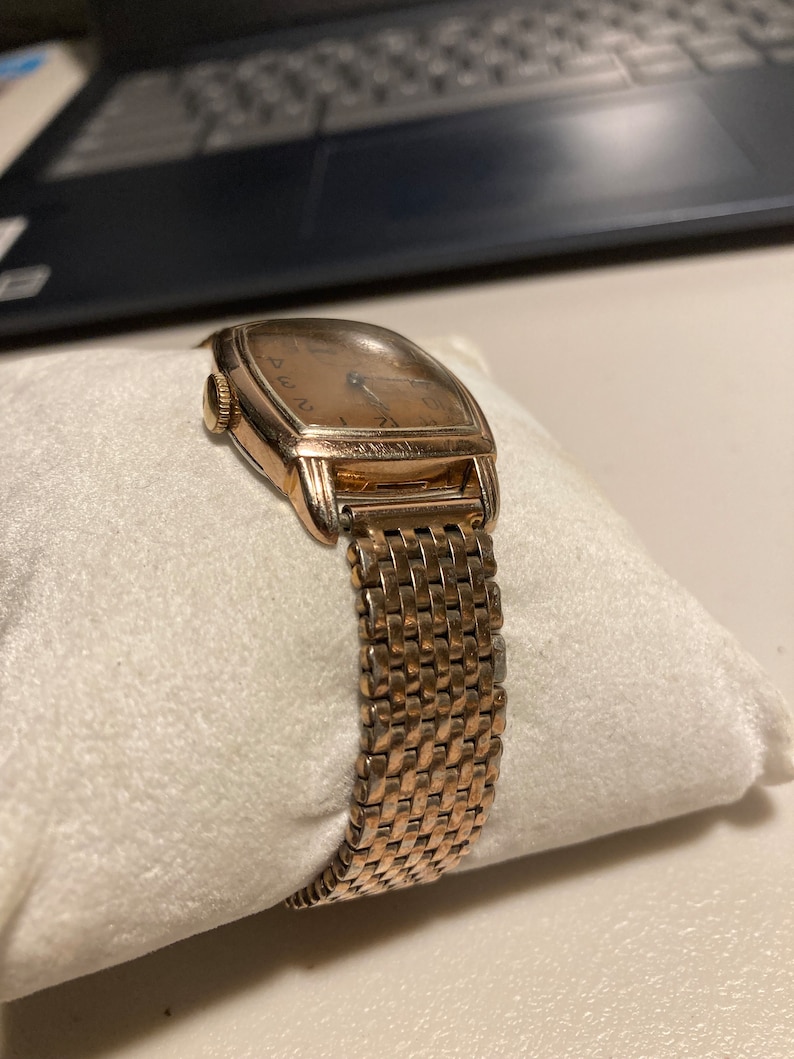 Vintage 1944 WWII Era Elgin 554 Made in U.S.A. 15-jewels Rose Gold ...