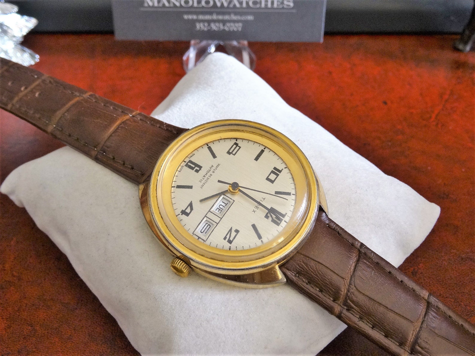 Vtg 1976 Timex Gold Tone W.R. Automatic Day/date Mens Watch W/ - Etsy