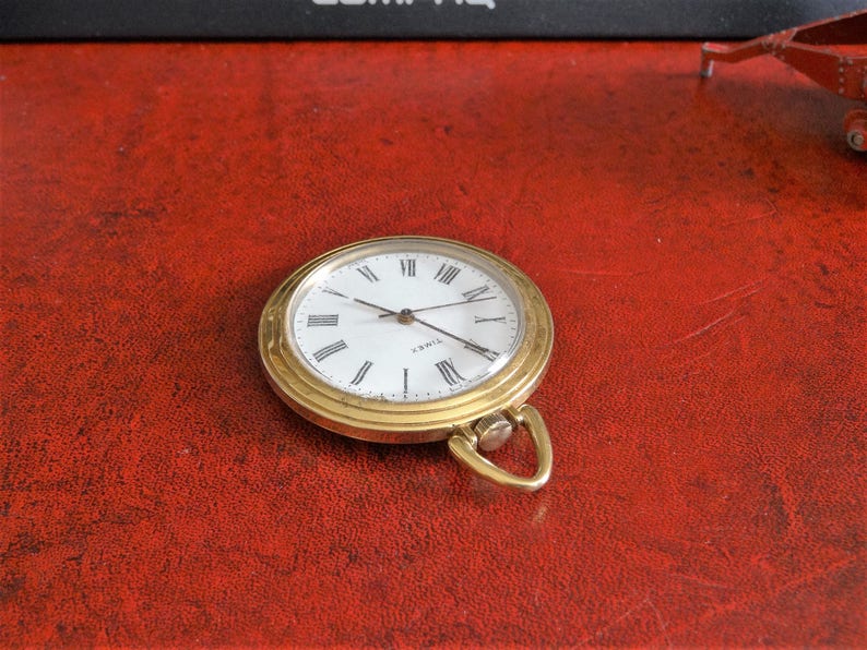 Vintage Timex Gold Tone Winding 40.7mm Pocket Watch - Etsy