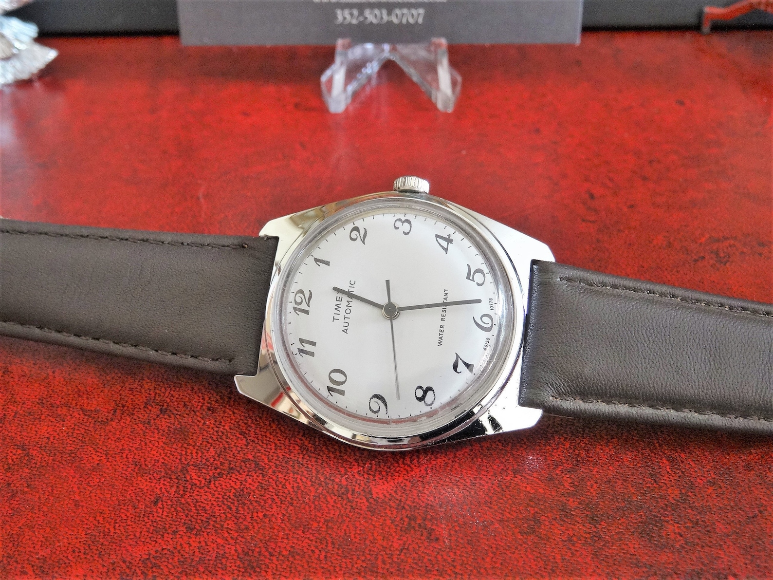Vtg 1978 Timex Viscount Automatic W.R. Men's Watch W/ 20mm Genuine ...