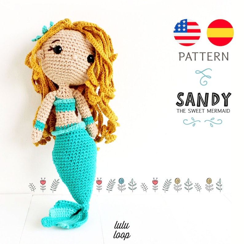 Little Mermaid Amigurumi Pattern Sandy Sweet - Etsy