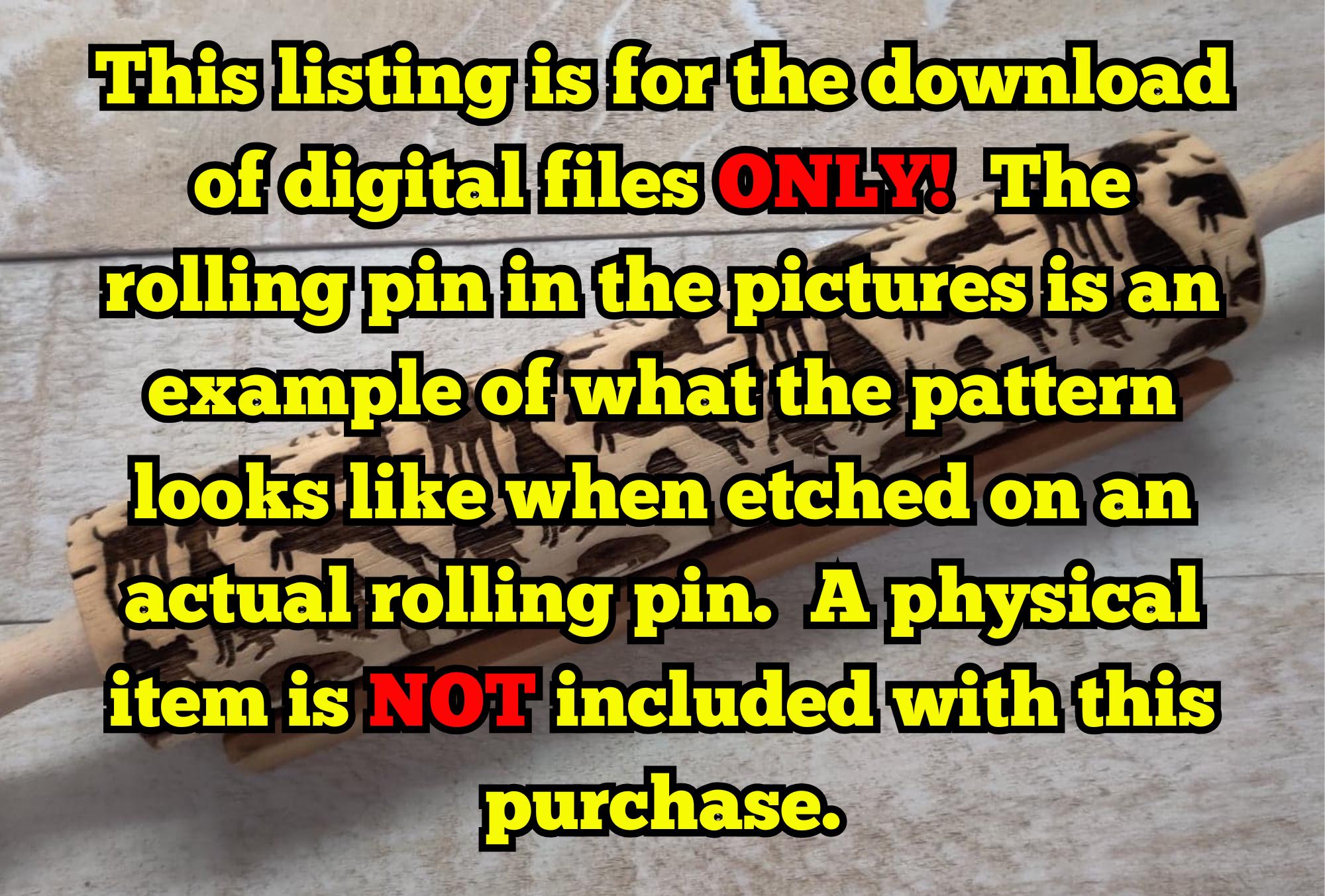 Dogs Rolling Pin Pattern .dxf .svg .pdf .png Digital Download - Etsy