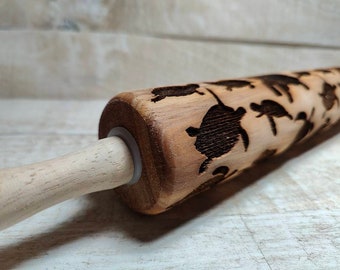 Embossed Snowman Rolling Pin For Baking Pie Crusts Pottery Sugar ...