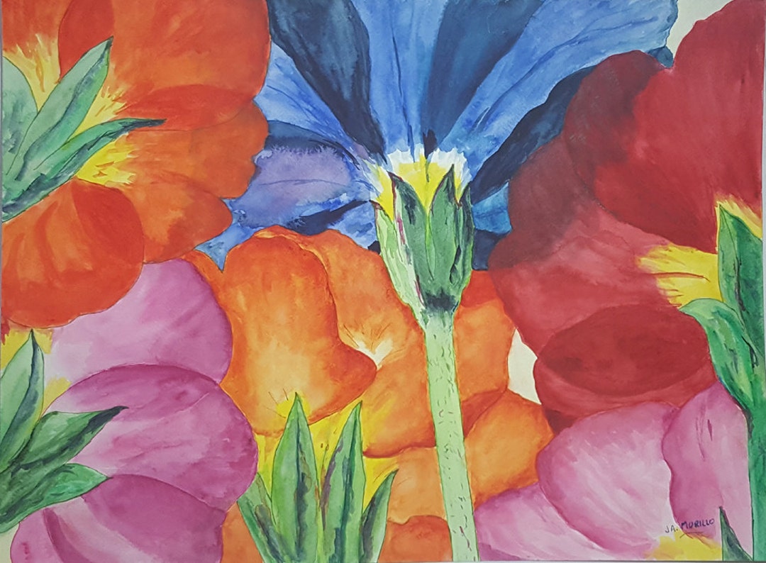 Watercolour, Original Painting, Hand Painted Watercolor, Art, Wedding ...