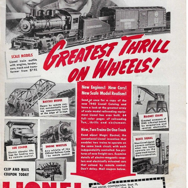 Vintage Train Ads - Etsy