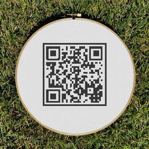 QR Code Rick Roll Pattern | Etsy