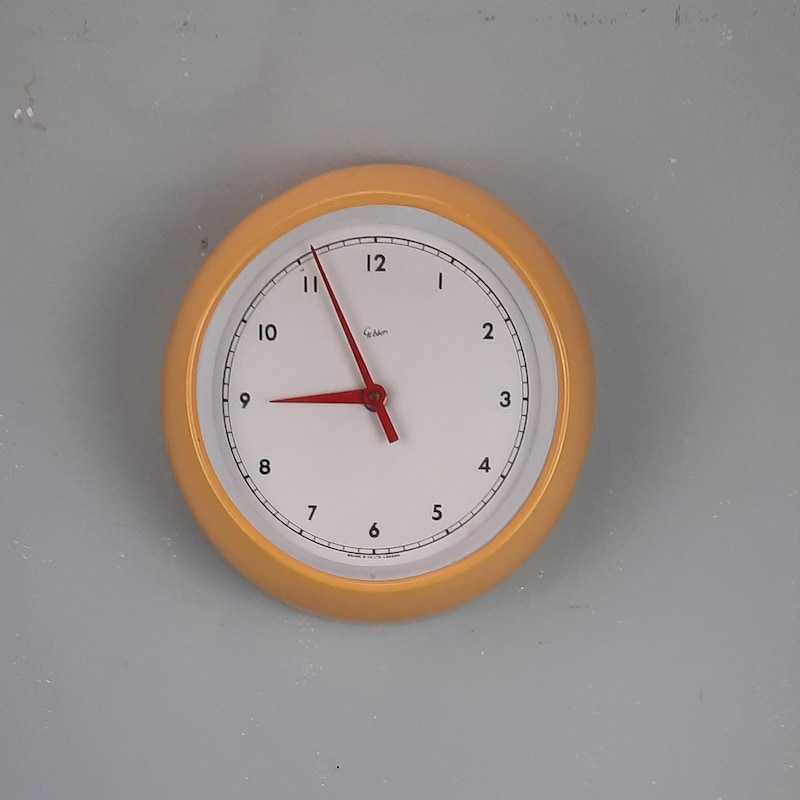 Yellow Wall Clock - Etsy