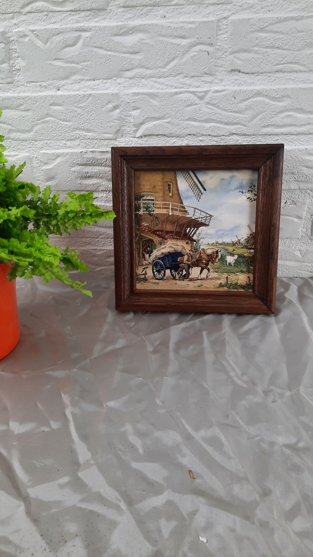 Ter Steege Tiles, Hand Decorated Dutch Country Scene Windmill - Etsy