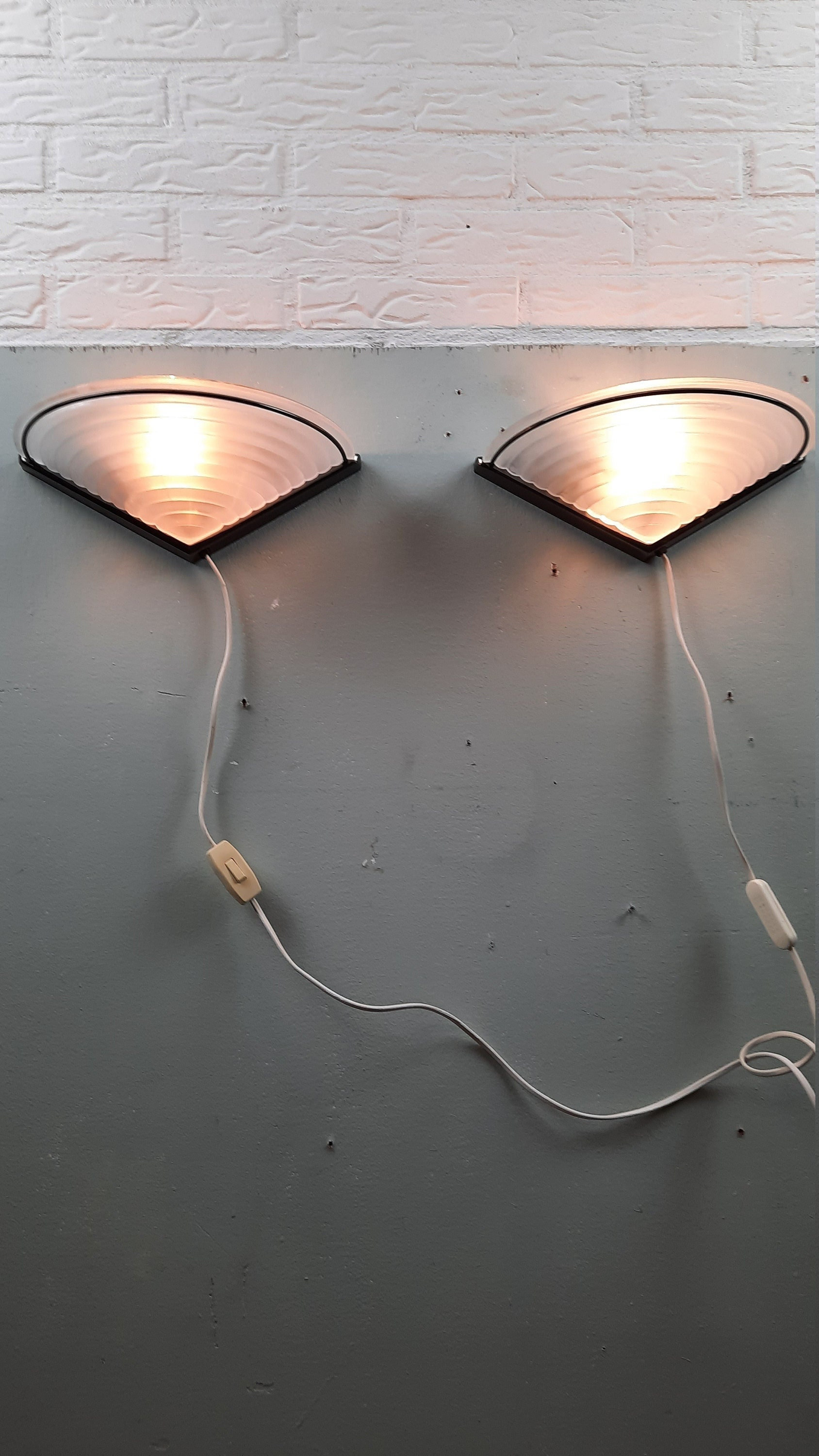 Set of 2 Massive Trapezoid Wall Lights Hollywood Regency Style - Etsy