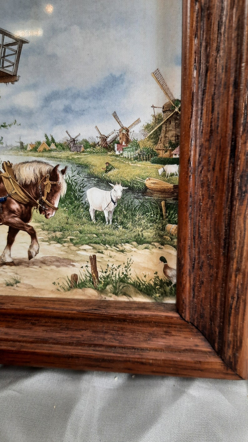 Ter Steege Tiles, Hand Decorated Dutch Country Scene Windmill - Etsy