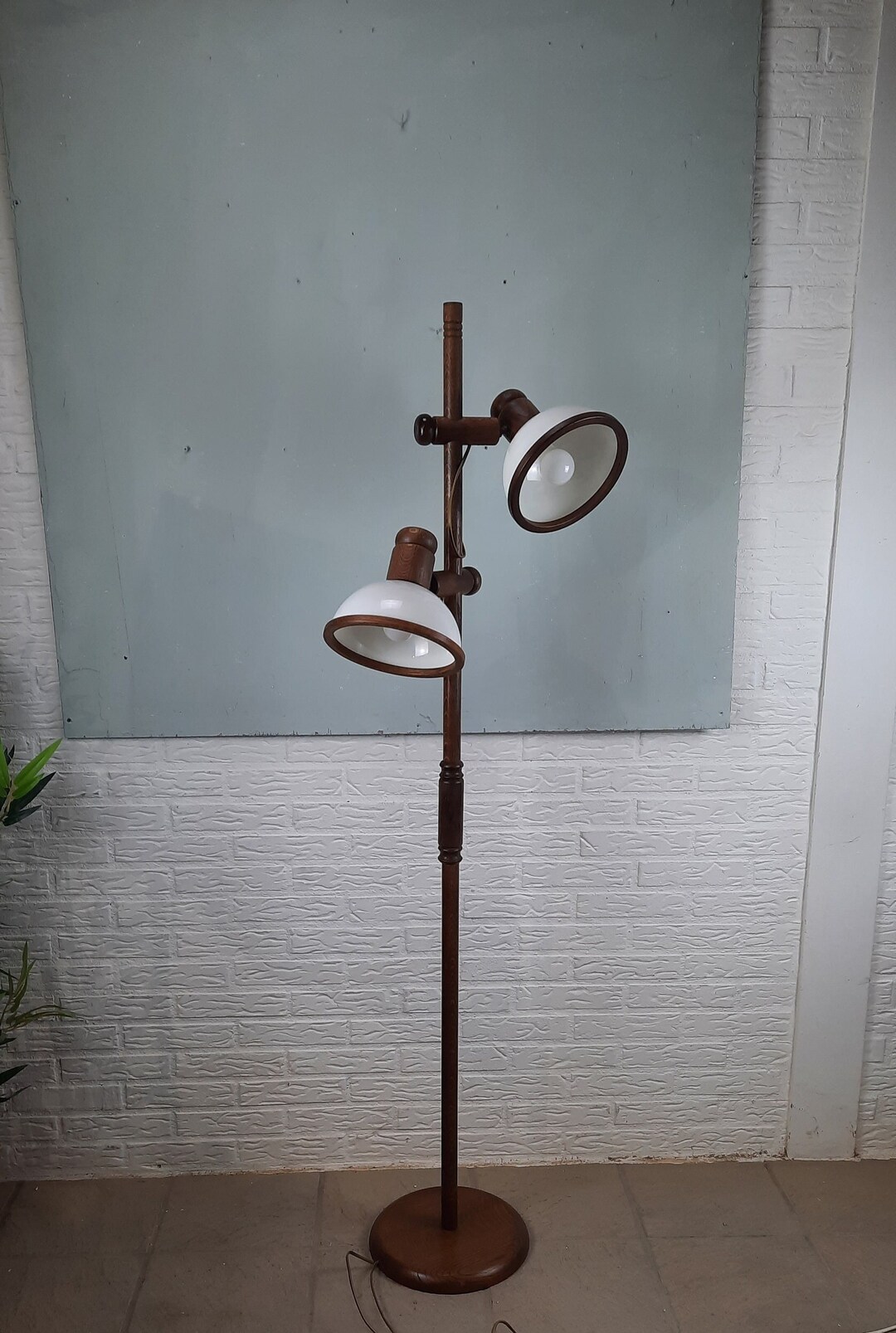 Zeldzame Steinhauer Vloerlamp Eiken 2 Lichts Vintage - Etsy