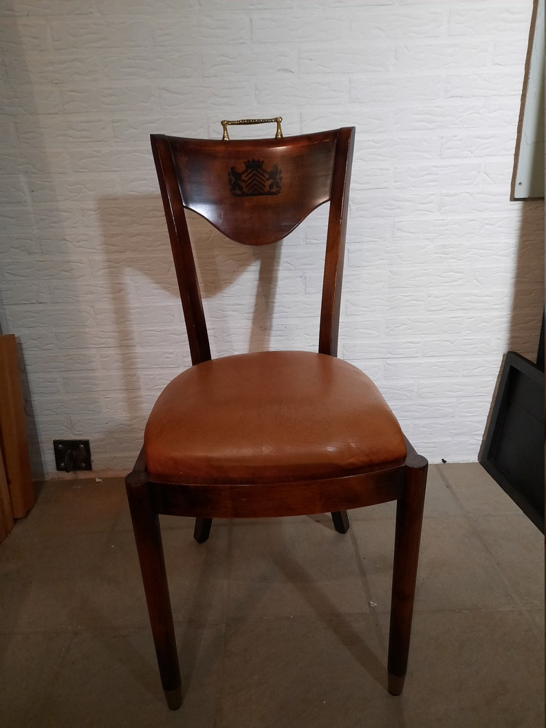 Vintage Chair Leather Theodore Alexander - Etsy