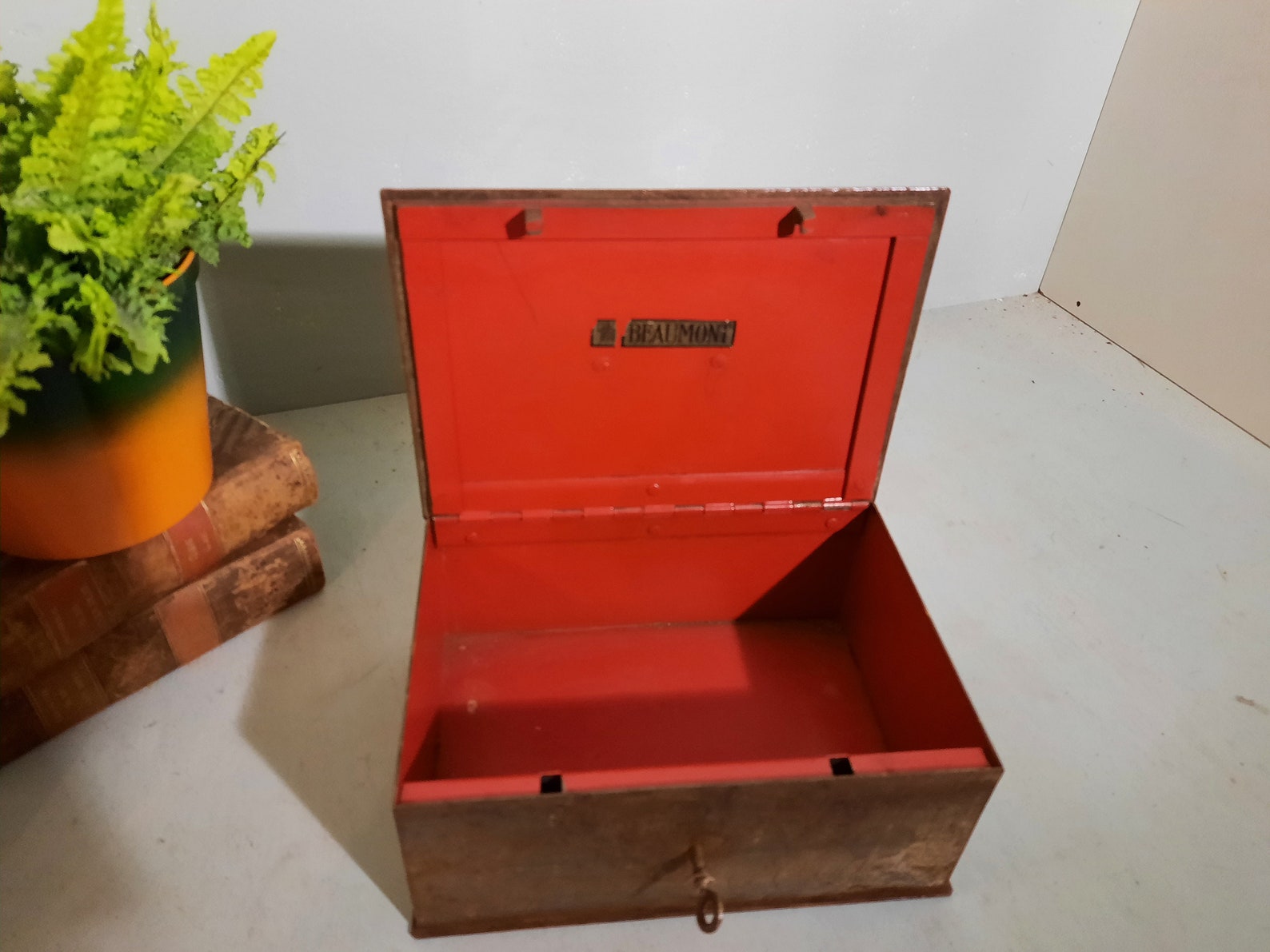 Mid-Century Moneysafe Moneybox Safebox with key. | Etsy