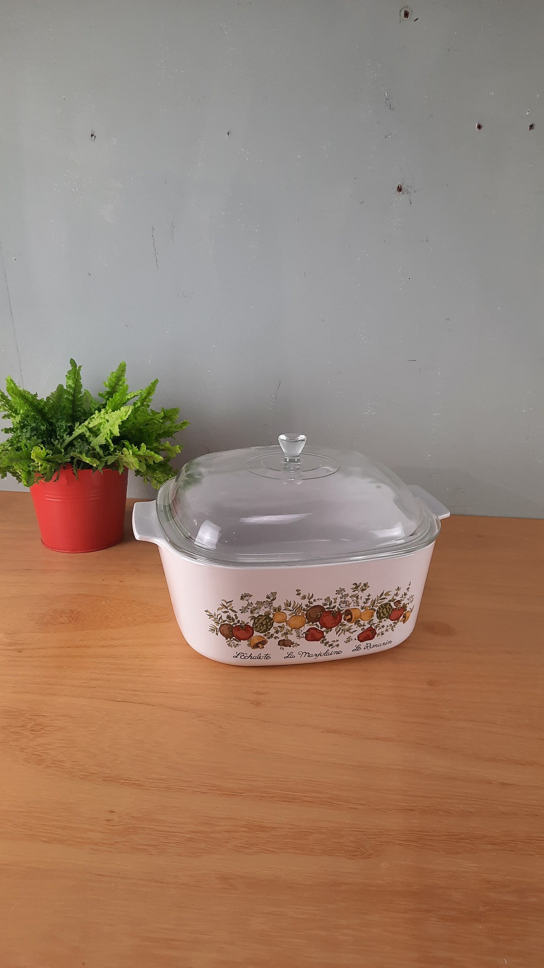 Pyroflam Corningware Spice of Life Casserole 4.8 Liters Large With Lid ...