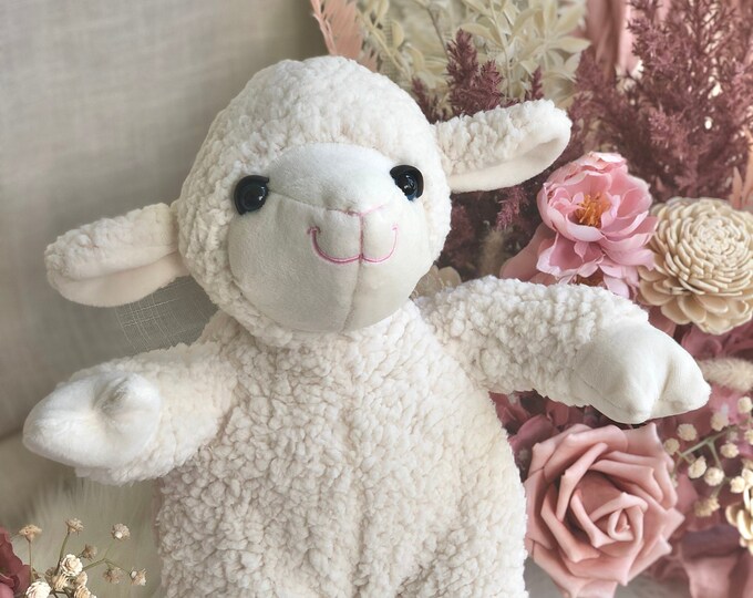 Lamb Stuffed Animal | Plush Lamb | Lamb Nursery Decor | Lamb Plushie ...