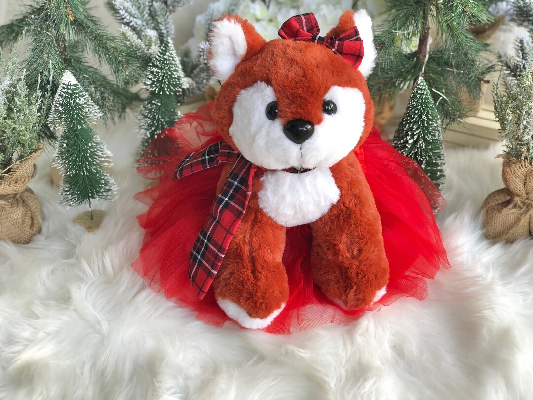 Fox Stuffed Animal | Plush Fox | Christmas Plush | Christmas Stuffed ...