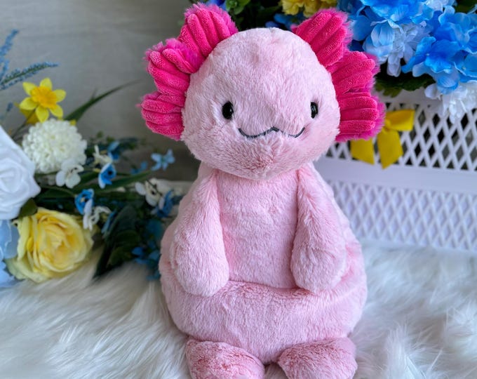 Weighted Stuffed Animal 2.5lb Axolotl Plush Sensory and Anxiety Relief ...