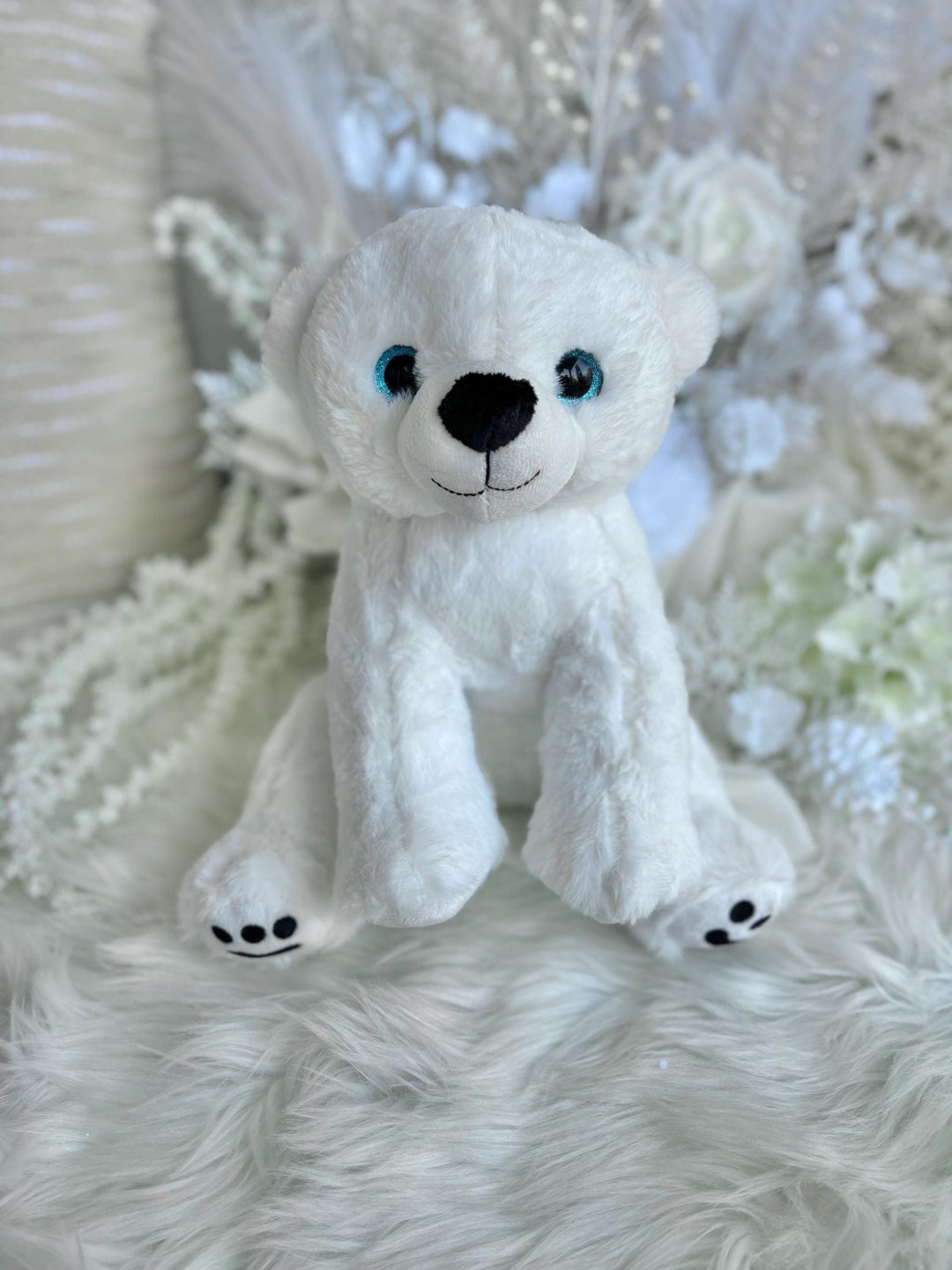 Polar Bear Weighted Stuffed Animal 1lb | Winter Plush | Plushie ...