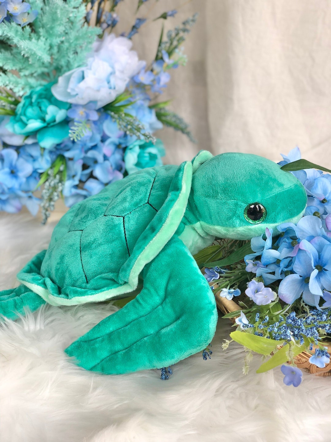 Turtle Stuffed Animal | Plush Turtle | Turtle Plushie | Ocean Stuffed ...